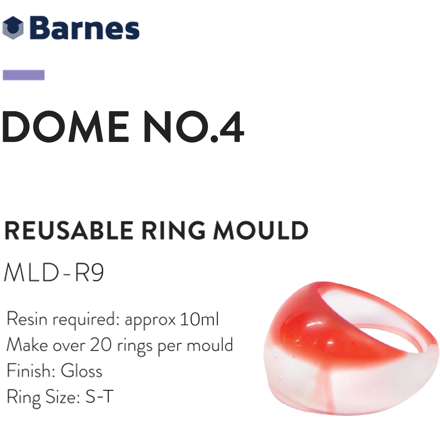 Dome Ring Variation No.4 Mould - Barnes New Zealand